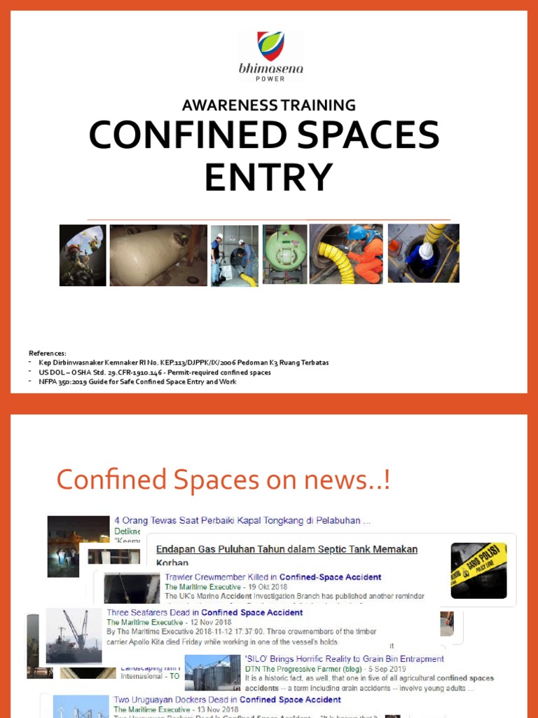 Confined Spaces - Awareness | PDF | Occupational Safety And Health | Safety