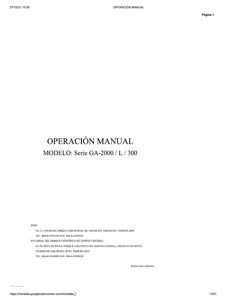 Manual (Esp) Torno CNC Goodway Ga-2000 Operation Manual 12 Ver | PDF