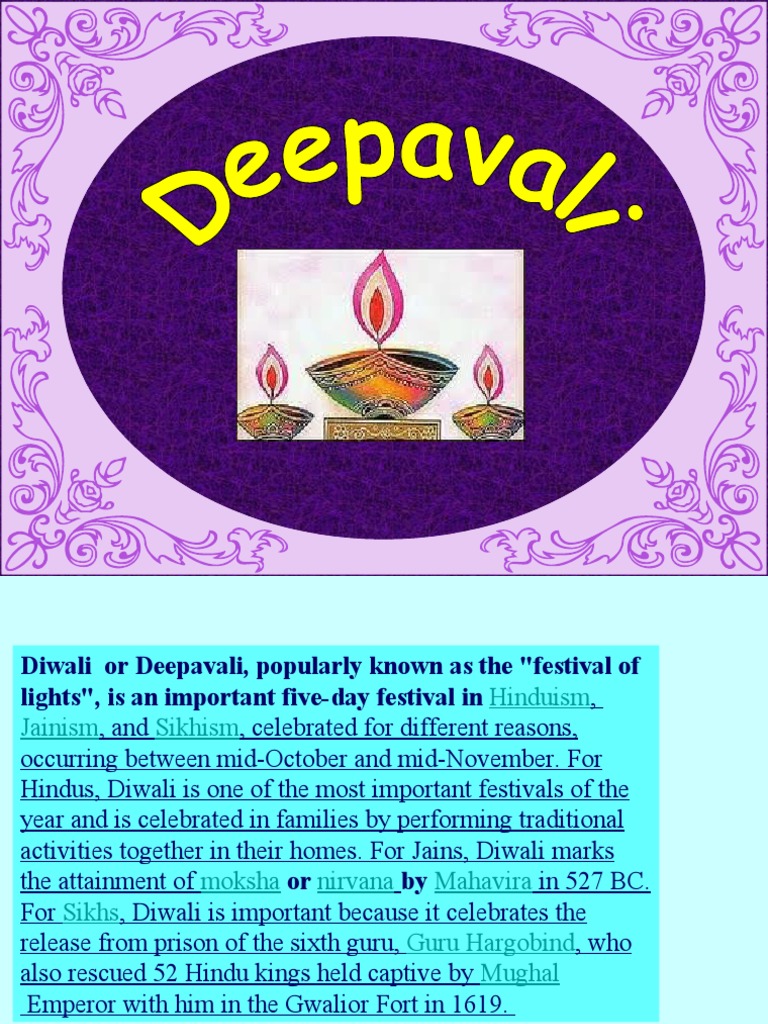 Diwali: The Festival of Lights Explained | PDF | Indian Religions ...