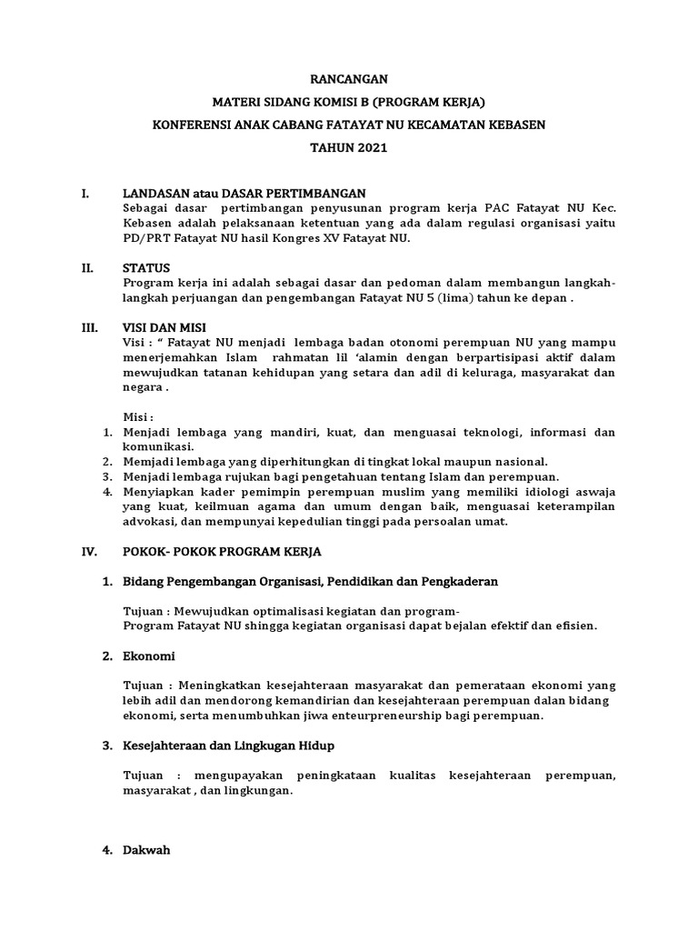 Materi Sidang Komisi B | PDF