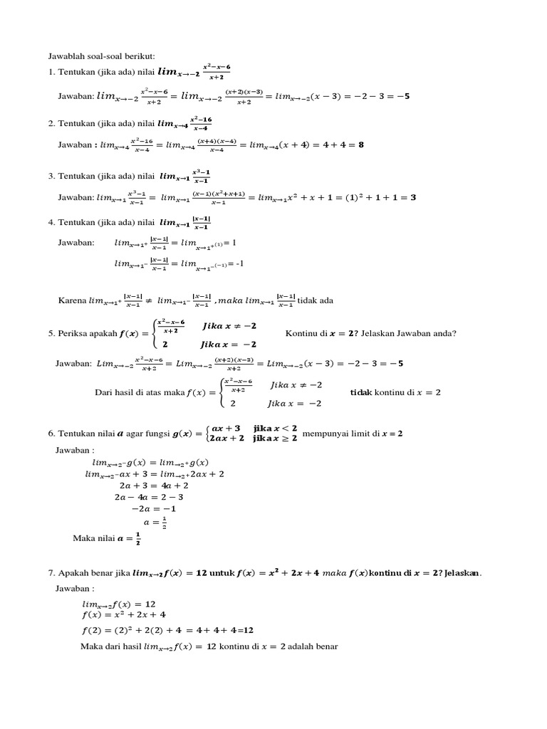 Jawaban Diskusi Soal Kalkulus 3 | PDF