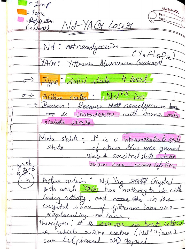 ND Yag Laser Notes | PDF