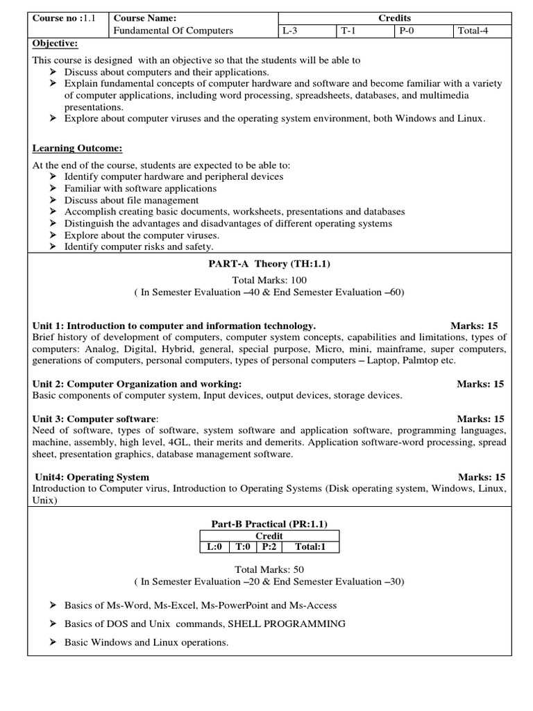 BCA Syllabus | PDF | Automata Theory | Process (Computing)