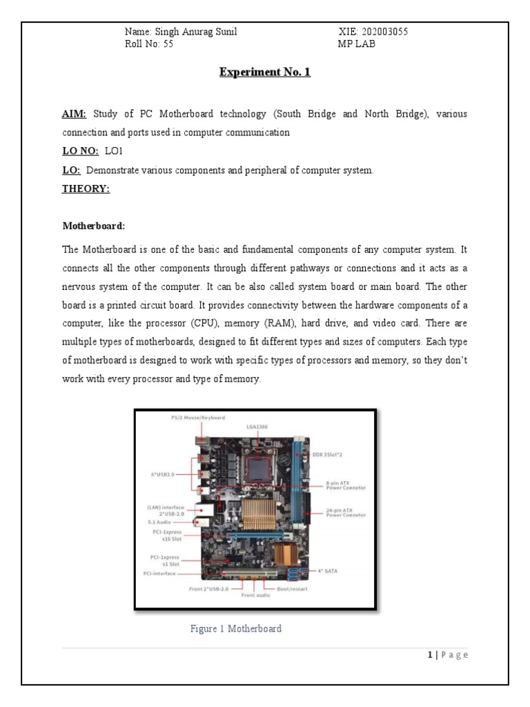 Experiment No 1 - Anurag Singh | PDF | Information Age | Computer Hardware