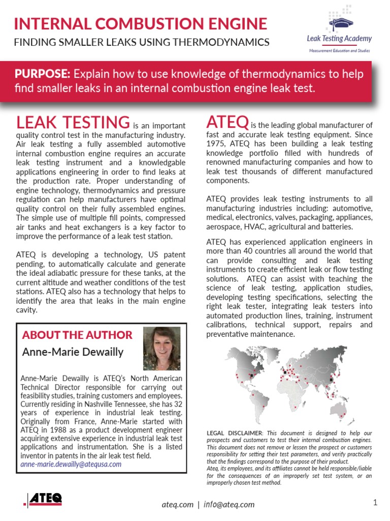 Engine Leak Testing | PDF | Leak | Pressure