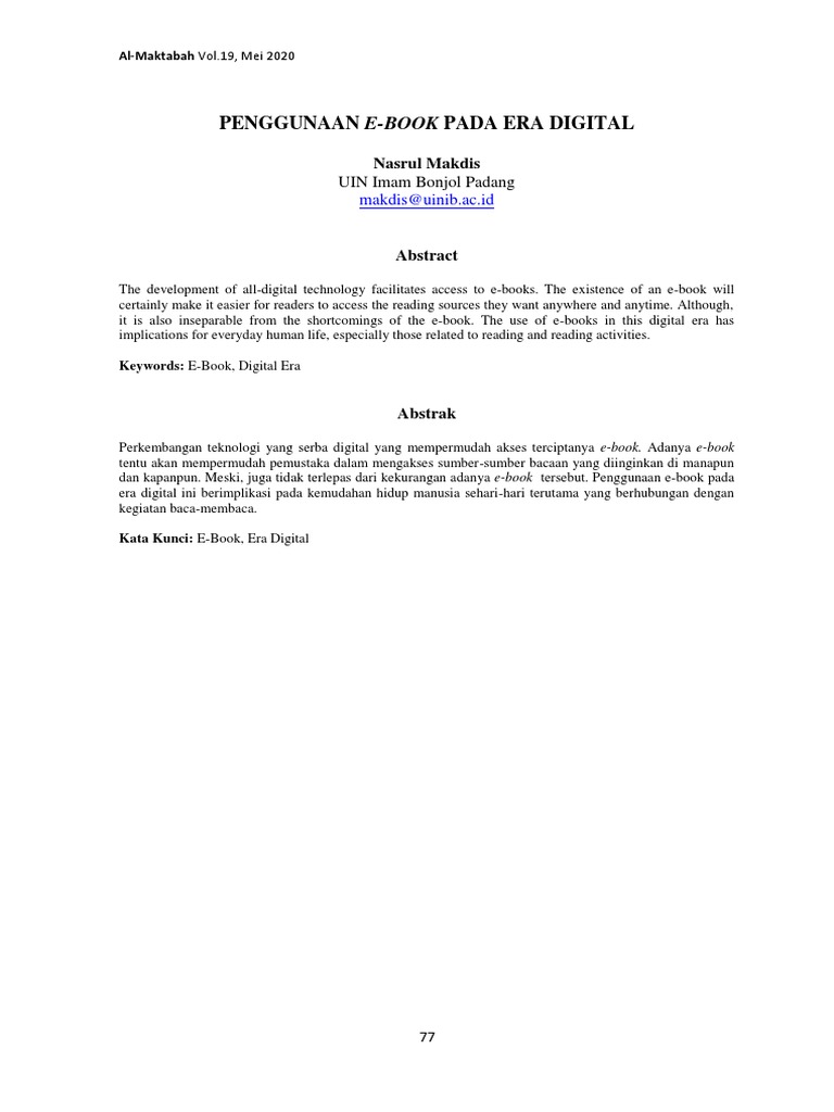 Contoh Artikel | PDF