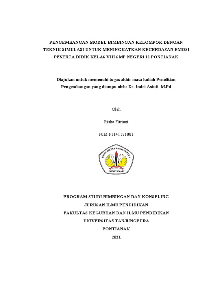Proposal - F1141181001 - Riska Fitriani | PDF