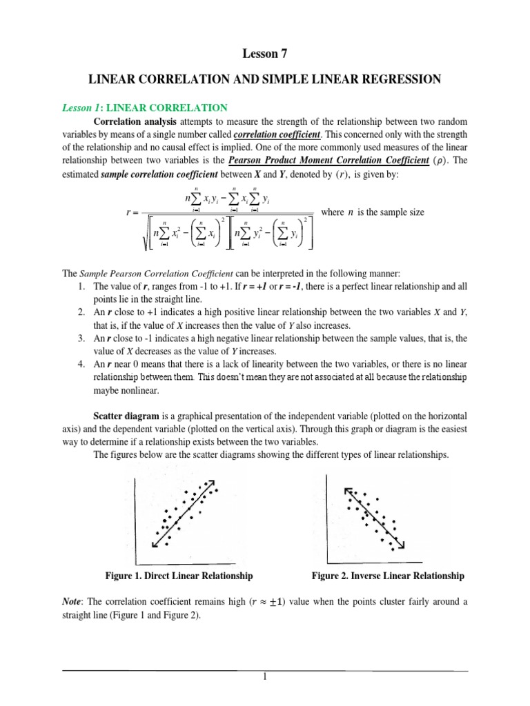 Intro to Linear Correlation | PDF | Regression Analysis | Least Squares