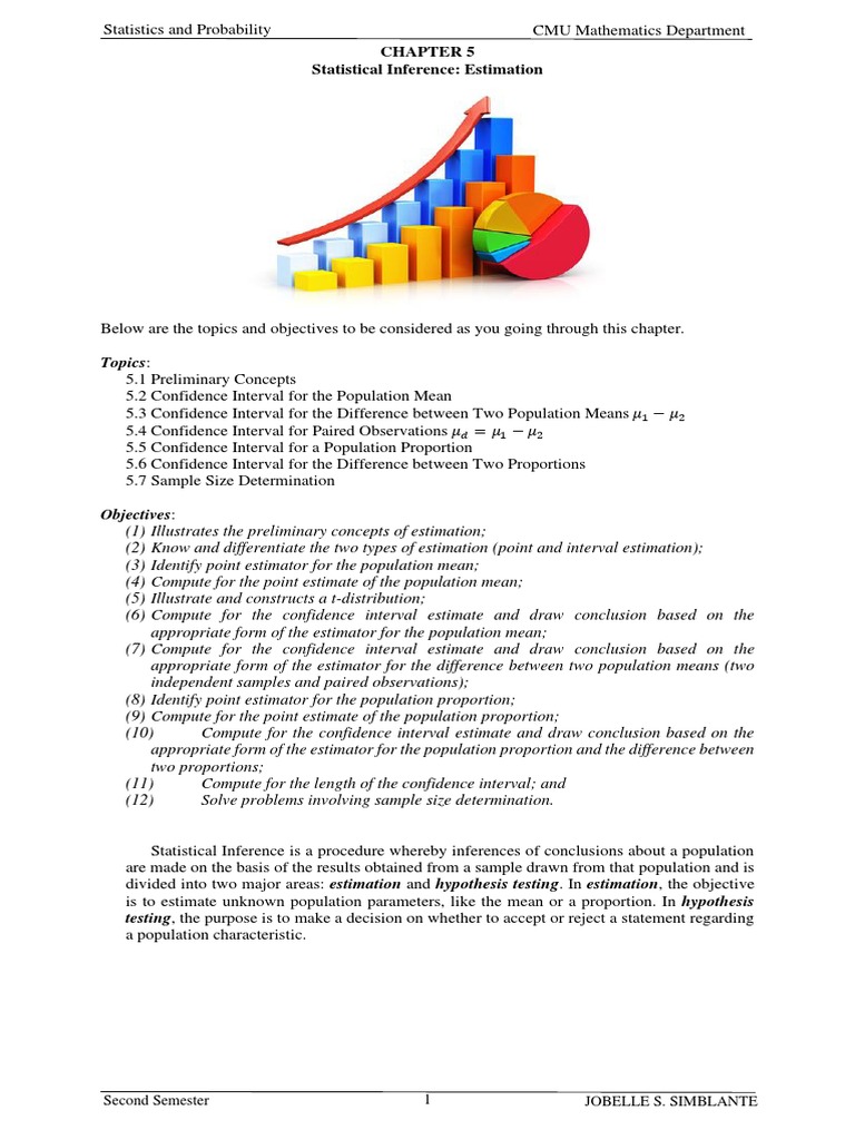 Statistical Inference Confidence Intervals | PDF | Estimator | Bias Of An Estimator