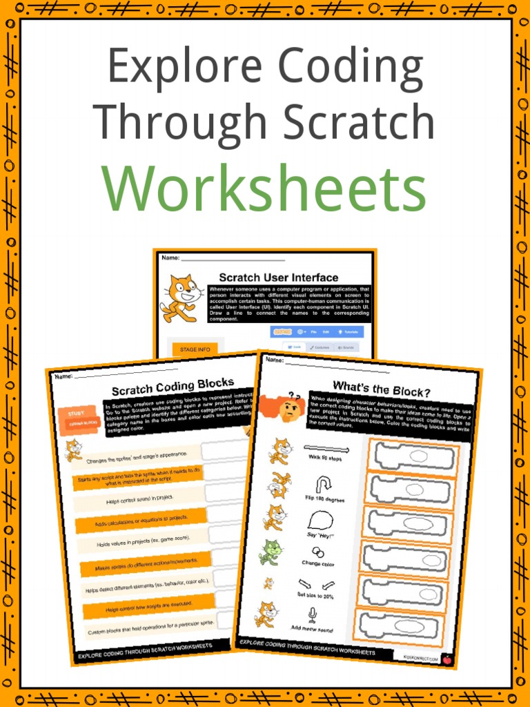 Sample Explore Coding Through Scratch Worksheets | Download Free PDF | Scratch (Programming ...