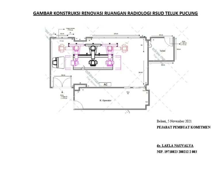 Gambar Konstruksi Renovasi Ruangan Radiologi Rsud Teluk Pucung | PDF