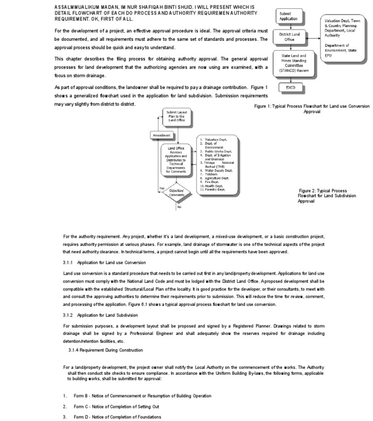 Figure 1: Typical Process Flowchart For Land Use Conversion Approval | PDF