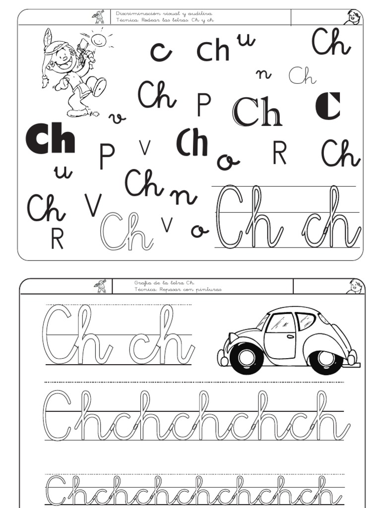 Actividades para aprender la letra Ch | PDF