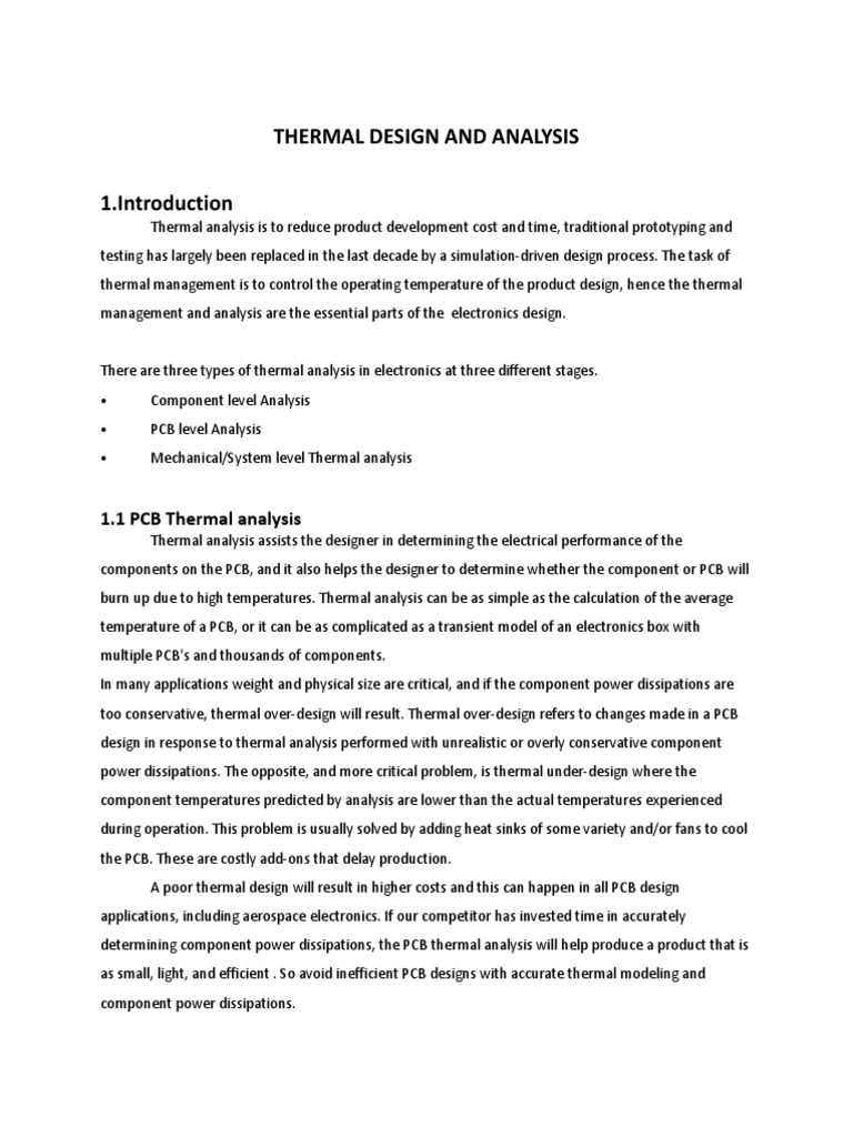 Thermal Design and Analysis | PDF | Heat Transfer | Heat