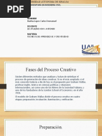 Etapas Del Proceso Creativo | PDF | Creatividad | Pensamiento