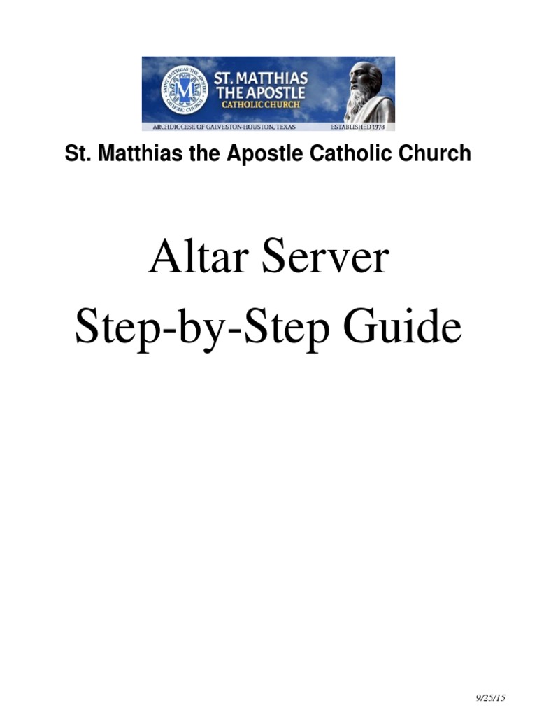 Altar Servers Step-By-Step Guide 2015 | PDF | Altar | Eucharist
