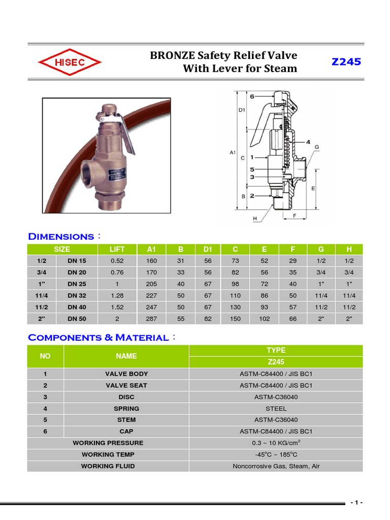 31 Safety Relief Valve Hisec | PDF | Valve | Applied And ...