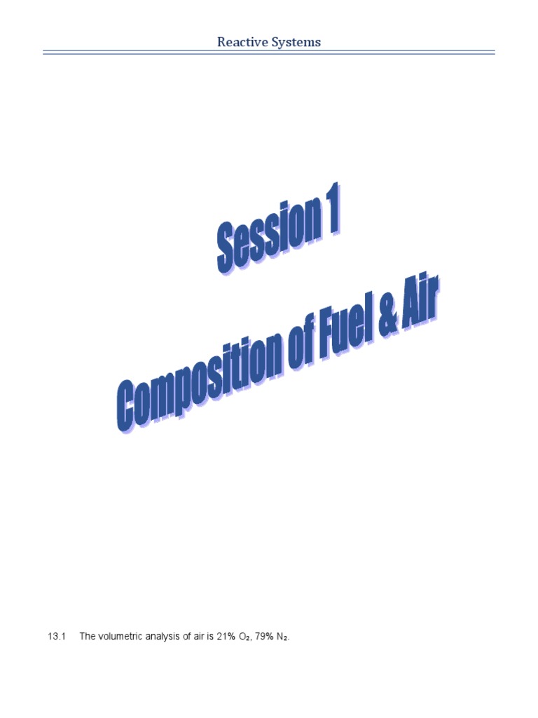 Problems Chapter 13 Reactive Systems | PDF | Combustion | Stoichiometry