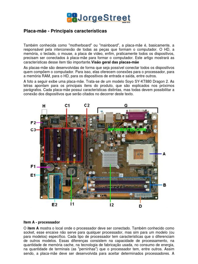 Placa Mãe caracteristicas | Arquitetura X86 | Compatíveis com PCs IBM