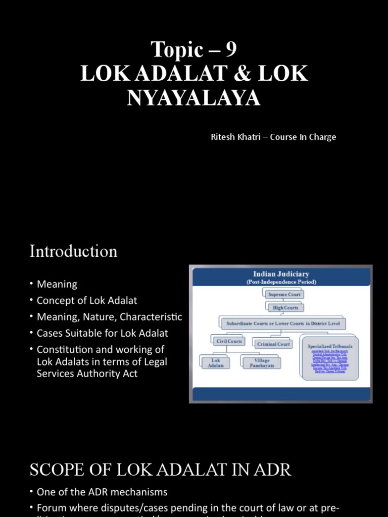 An Overview of Lok Adalats and Their Role in Alternative Dispute ...