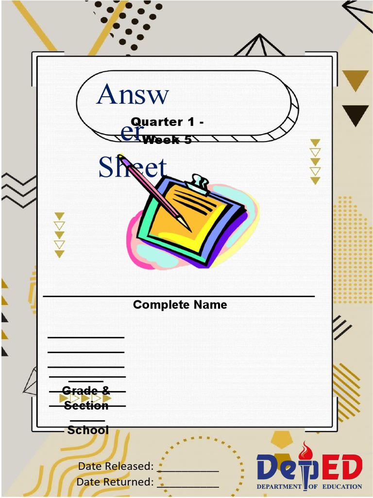 Module 5 Answer Sheet | PDF