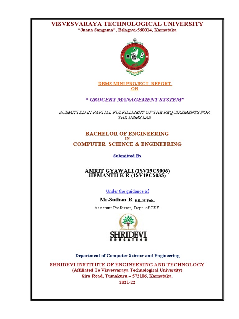 DBMS Report | PDF | Engineering | Educational Assessment And Evaluation