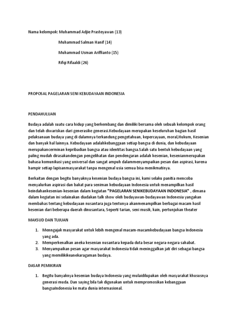 Proposal | PDF | Perjalanan