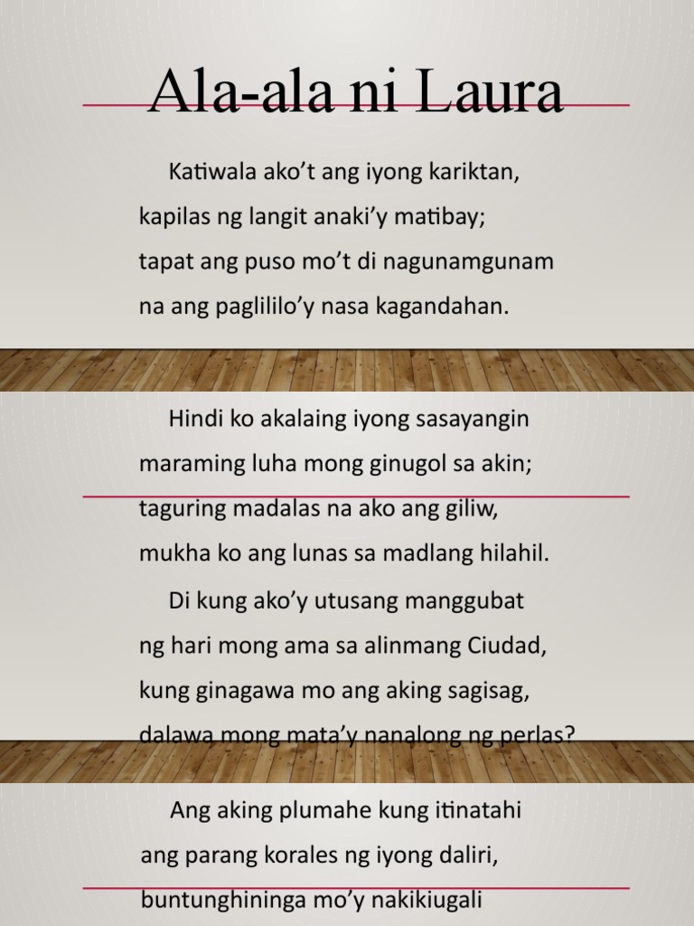 Alaala Ni Laura (Filipino Presentation) | PDF