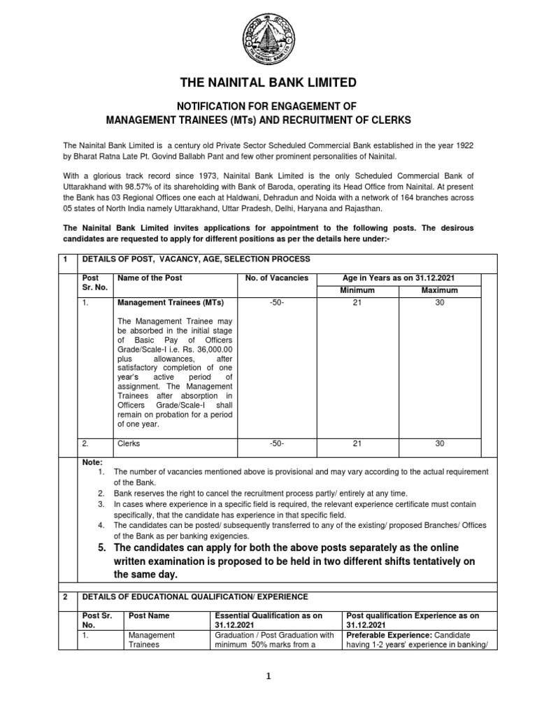 Notification Management Trainees Clerks | PDF | Image Scanner | Payments