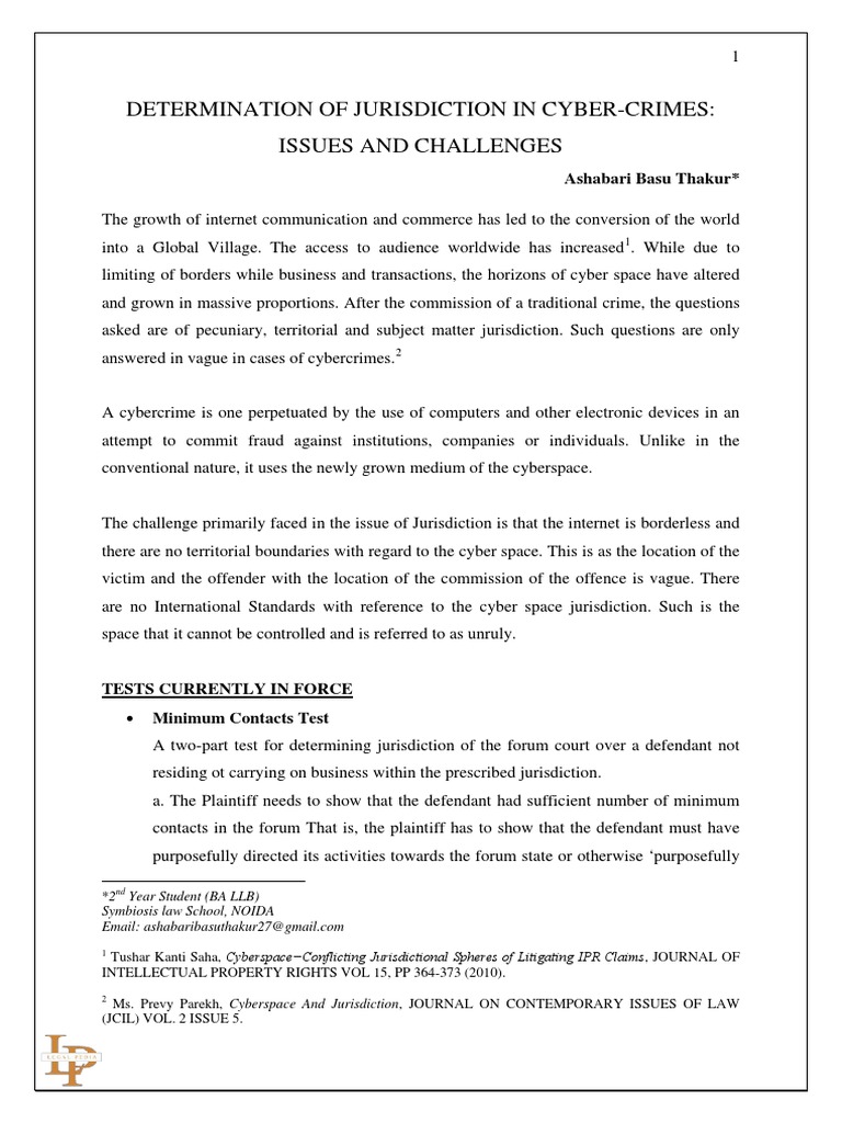 Cybercrime Jurisdiction Challenges Explained | PDF | Cybercrime ...
