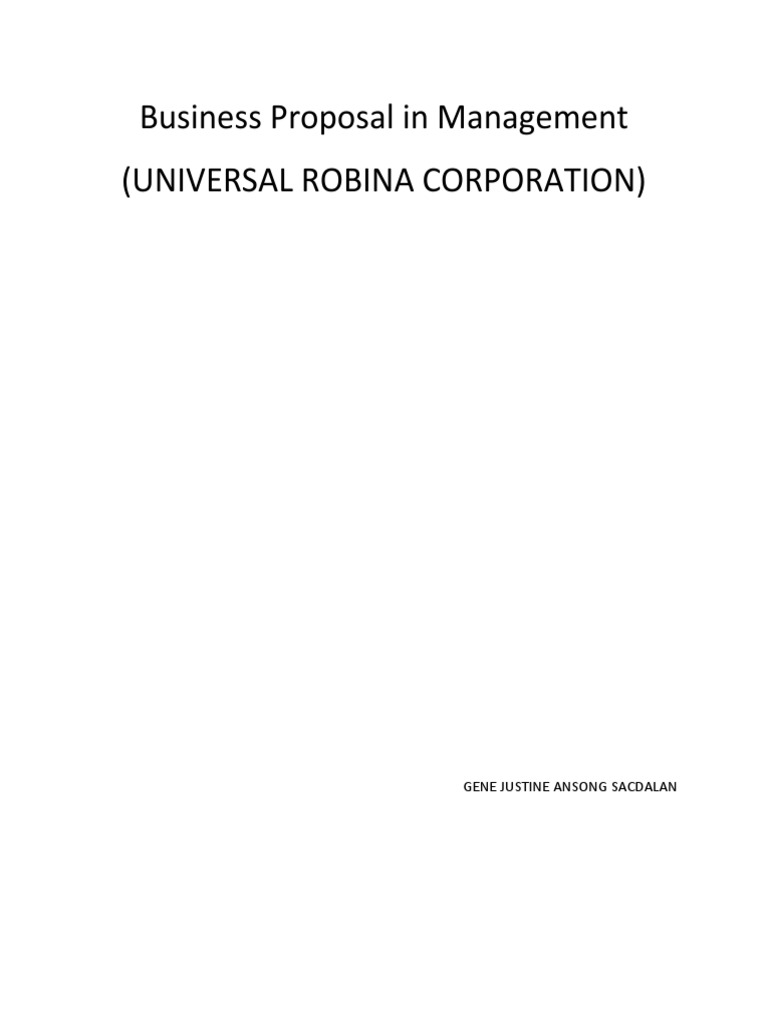 Robina Universal Corporation | PDF | Drink | Brand