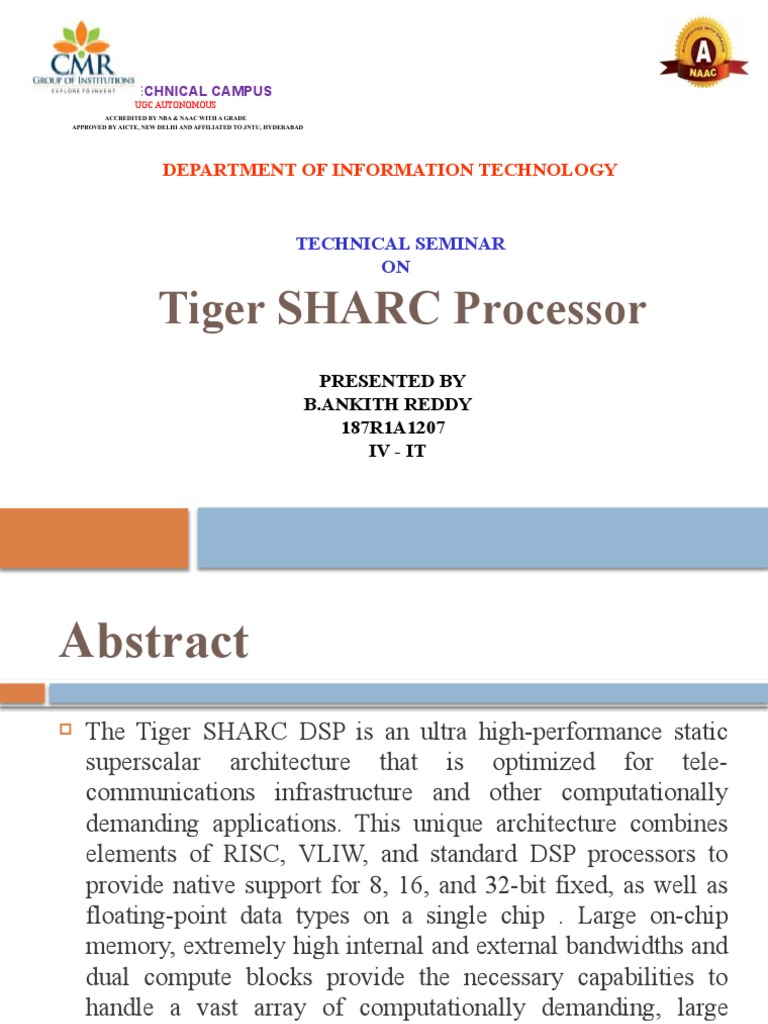 An Overview of the Tiger SHARC Processor Architecture and its ...