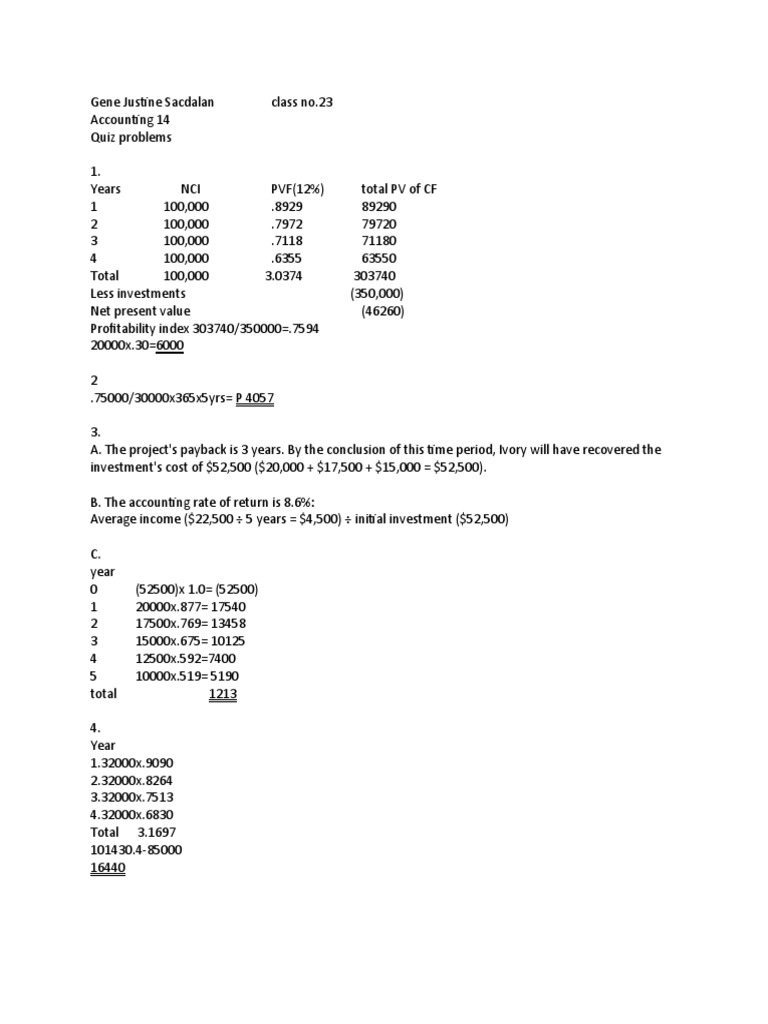 Quiz Problem Solving | PDF | Teaching Methods & Materials