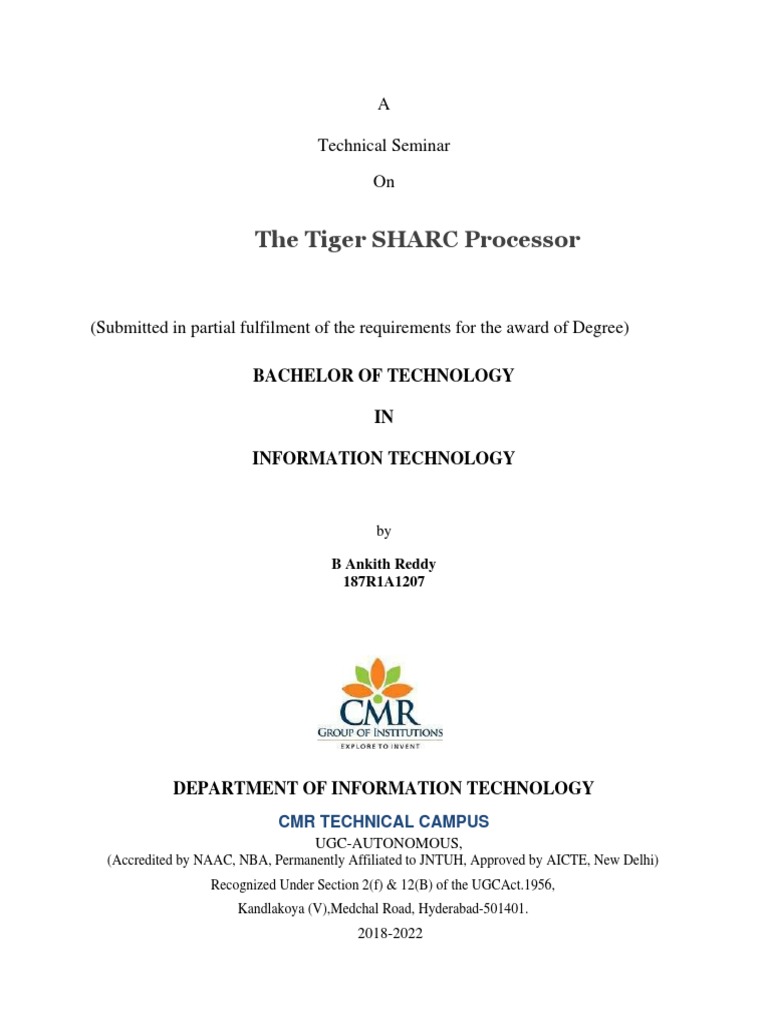 An Analysis of the Tiger SHARC Processor: Its Architecture and ...