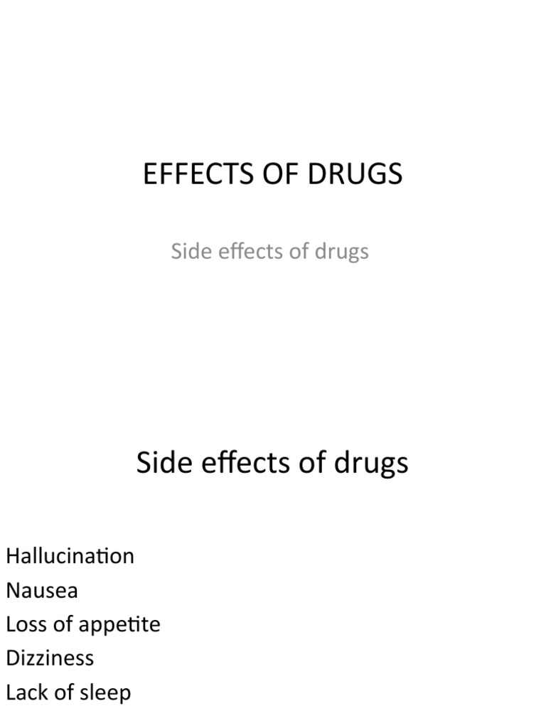 Side Effects of Drugs Explained | PDF