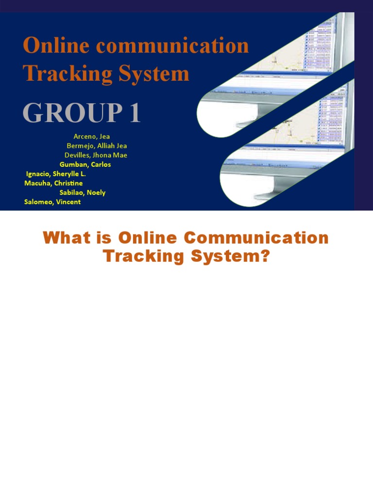 Online Communication Tracking System: Group 1 | PDF
