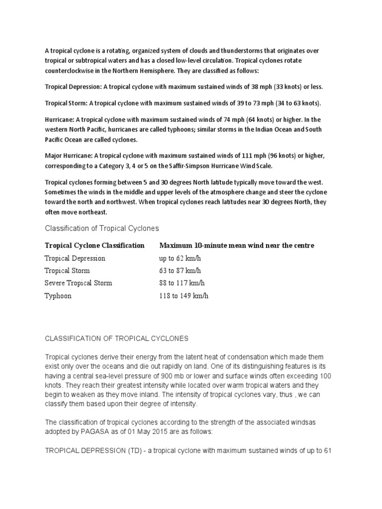 Report in Disaster Risk Reduction | PDF | Tropical Cyclones | Vortices