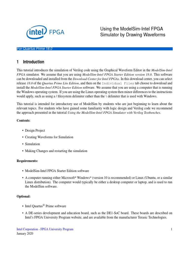 ModelSim - GUI - Introduction - Drawing Waveforms | Download Free PDF ...