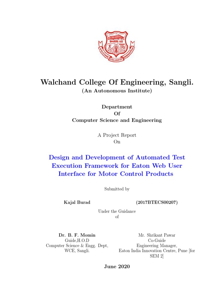 Automated Test Framework for Eaton UI | PDF | Software Testing ...