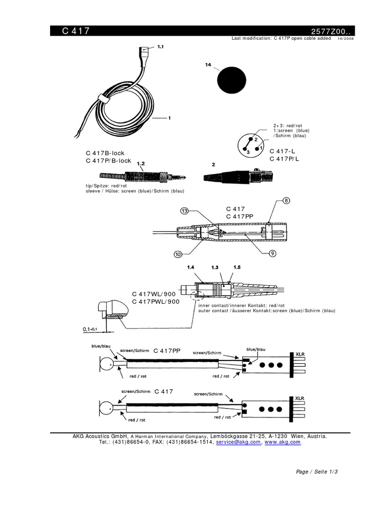 AKG C417 Service Documentation | PDF | Decibel | Metrology