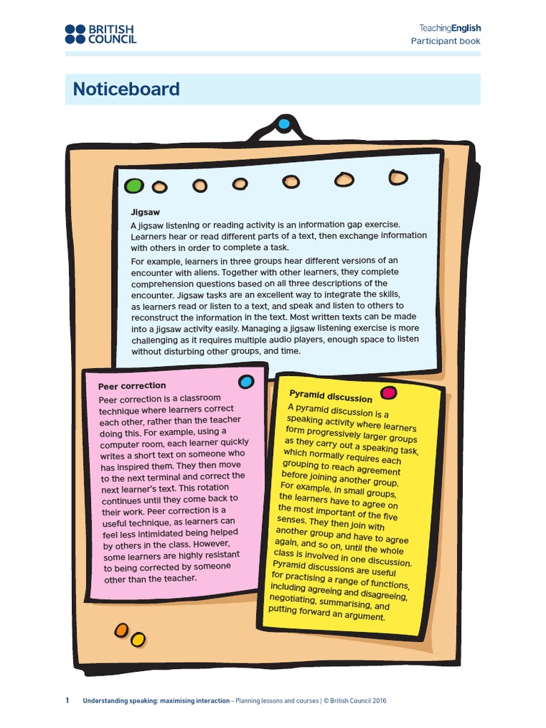 Understanding Speaking Maximising Interaction - Glossary | PDF ...