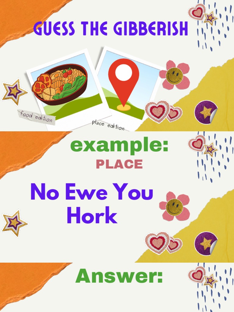 Gibberish Guessing Game Examples | PDF