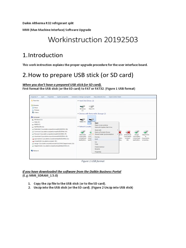 Mmi 1 Software Upgrade Workinstruction | PDF | Usb Flash Drive | Usb
