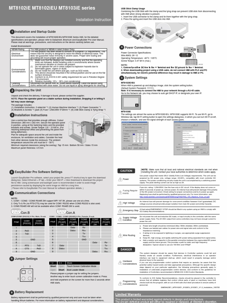 GME8A23E1 MT8102iE1 8102iEU 8103ie1 Installation | PDF | Fuse (Electrical) | Usb