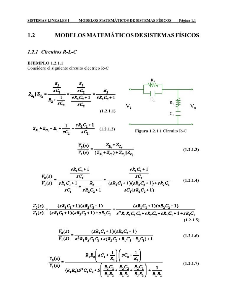 Modelos Matemáticos RLC MBK | PDF | Ingenieria Eléctrica | Electricidad