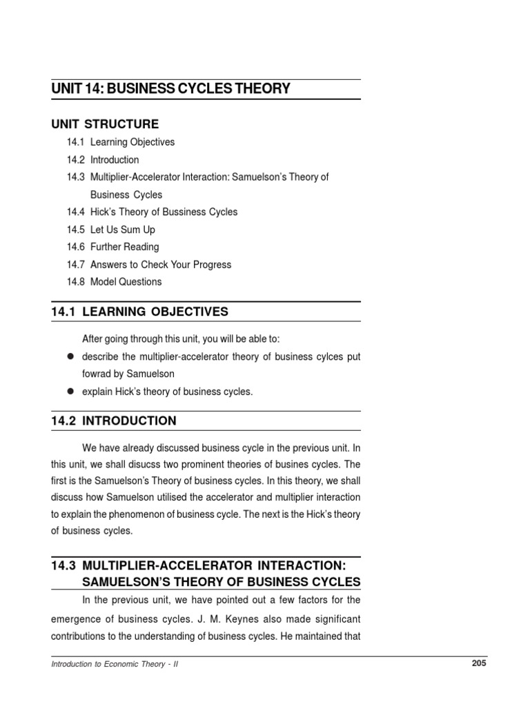 Unit 14 Business Cycles Theory - PMD | PDF | Business Cycle | Fiscal ...