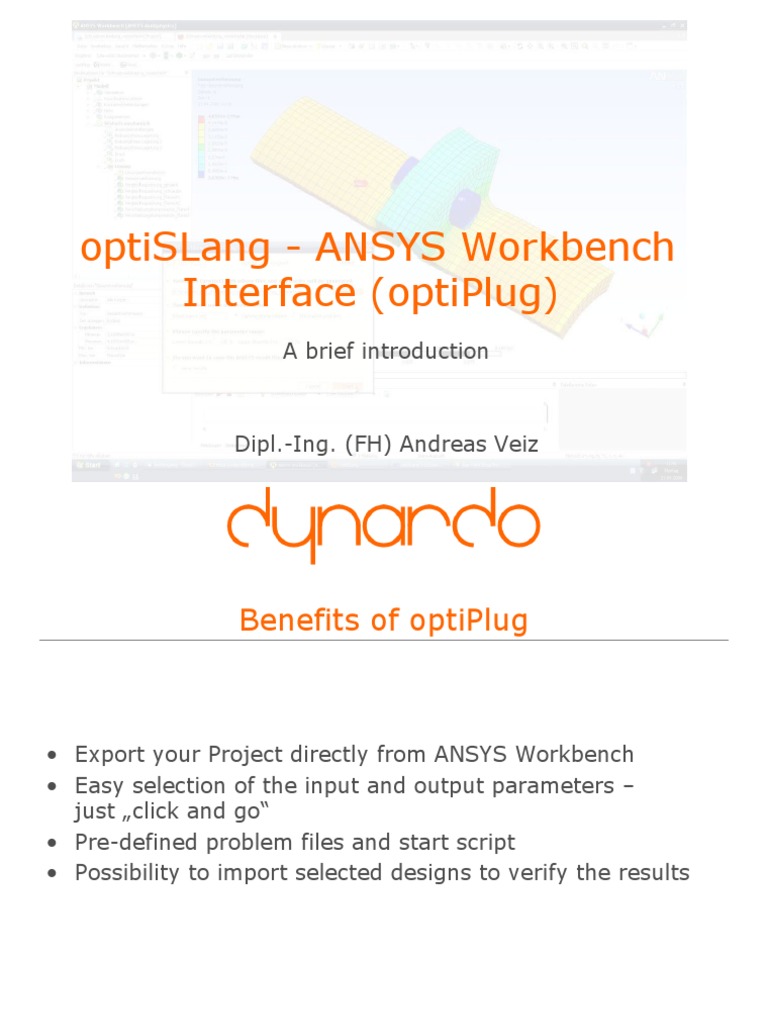 Optislang Ansys Workbench Interface Optiplug | PDF | Parameter ...