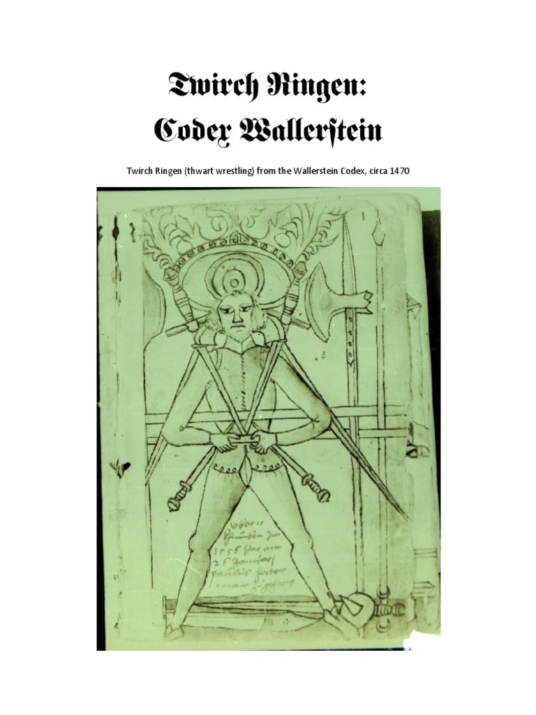 Twirch Ringen (Thwart Wrestling) From The Wallerstein Codex, Circa 1470 ...