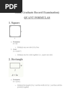 ACT Math Formulas Interactive | PDF | Square Root | Area