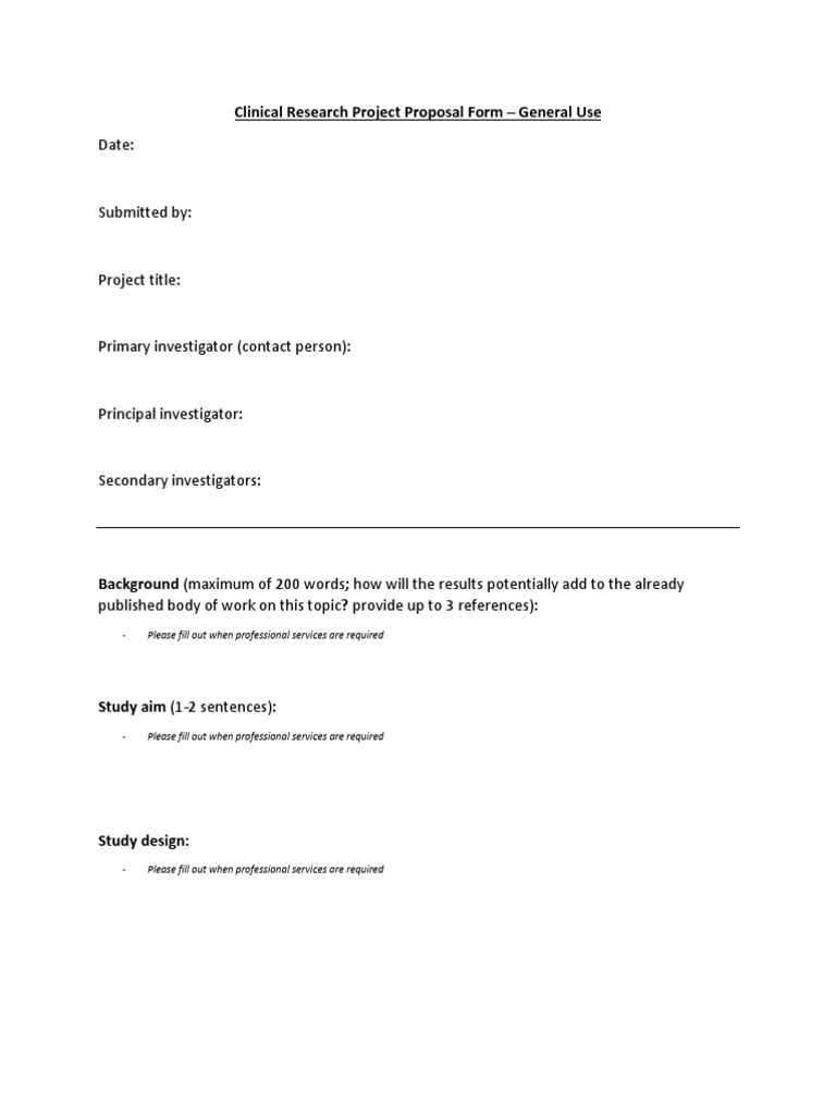 Clinical Research Proposal Template | PDF | Computers